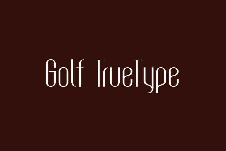 Golf TrueType | Fonts Shmonts