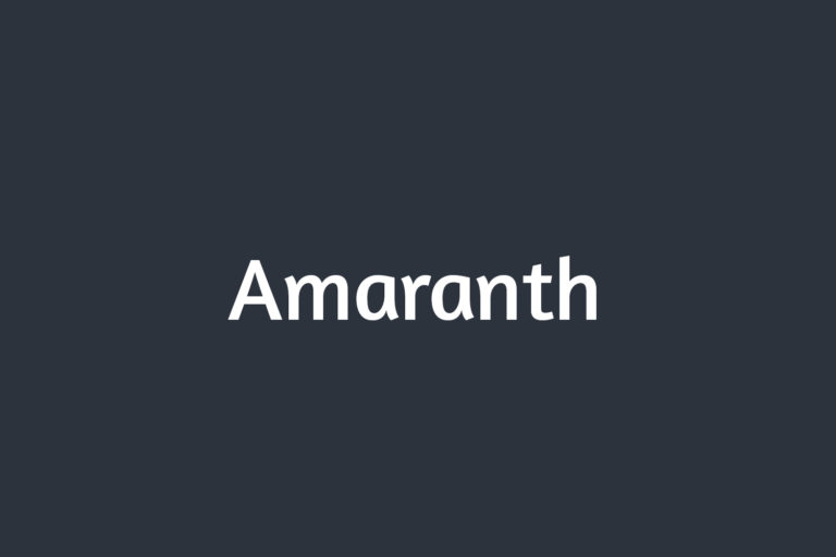 Amaranth | Fonts Shmonts