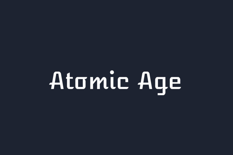 Atomic Age | Fonts Shmonts