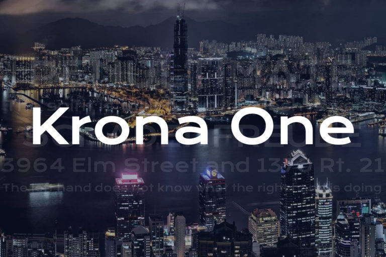 Krona One | Fonts Shmonts