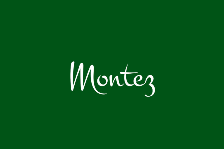 Montez | Fonts Shmonts