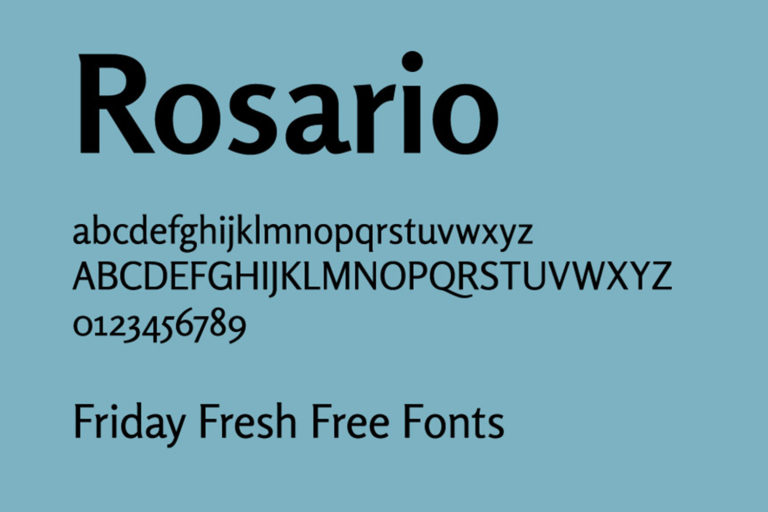 Rosario Free Font Family | Fonts Shmonts