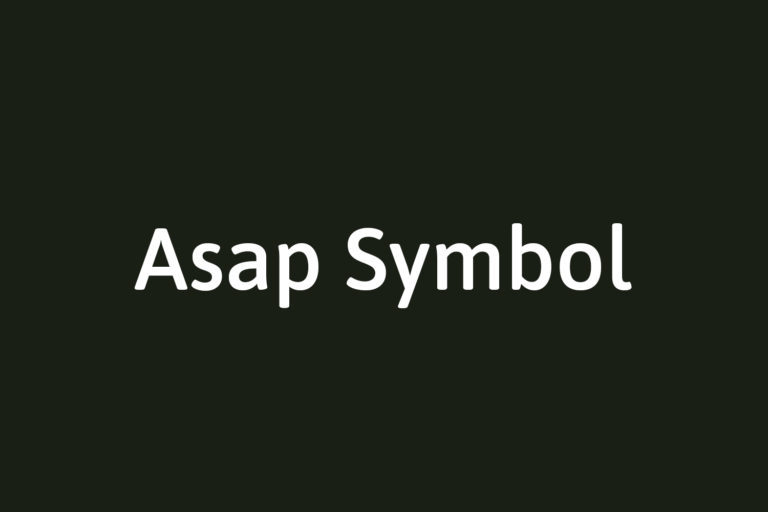 Asap Symbol | Fonts Shmonts