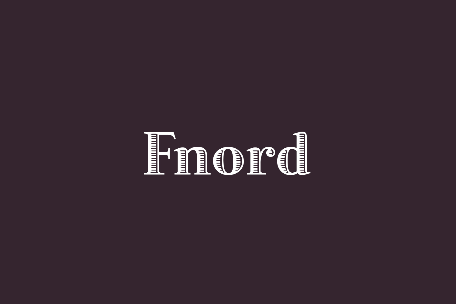 Fnord | Fonts Shmonts
