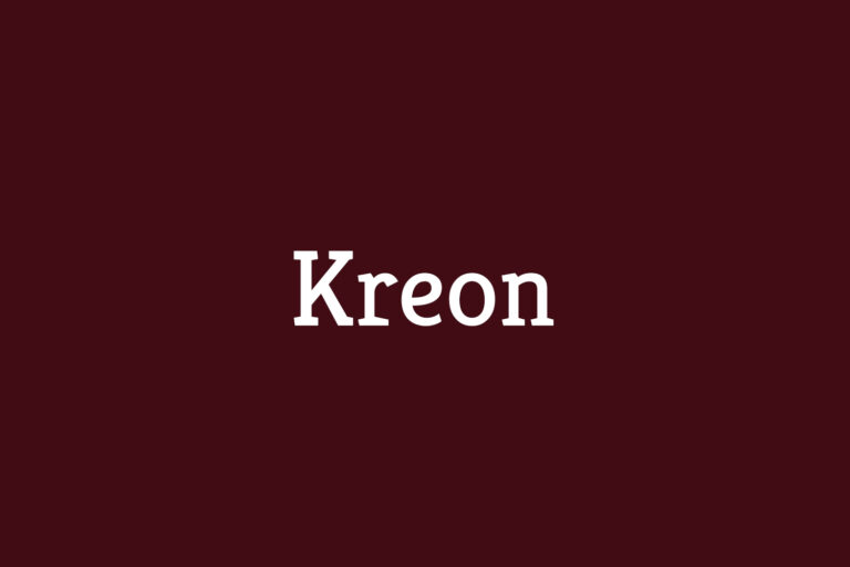 Kreon | Fonts Shmonts