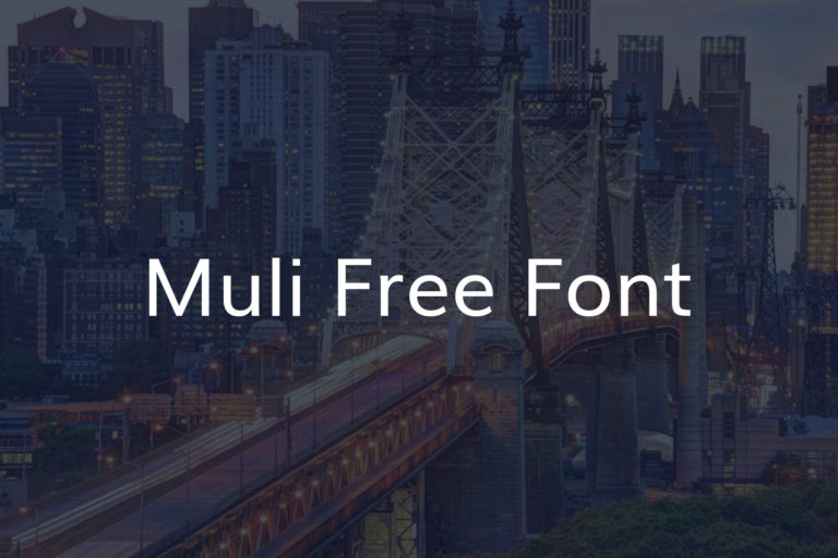 Muli Free Font Family | Fonts Shmonts