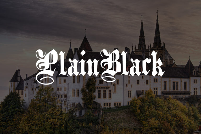 PlainBlack | Fonts Shmonts