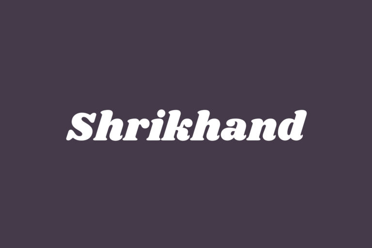 Shrikhand | Fonts Shmonts