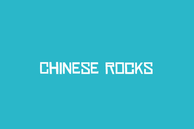 Chinese Rocks | Fonts Shmonts