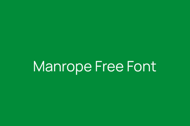 Manrope | Fonts Shmonts