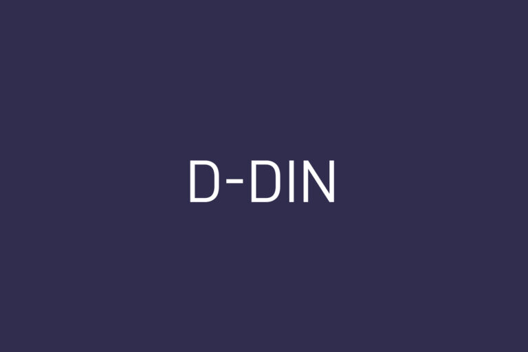 D-DIN | Fonts Shmonts