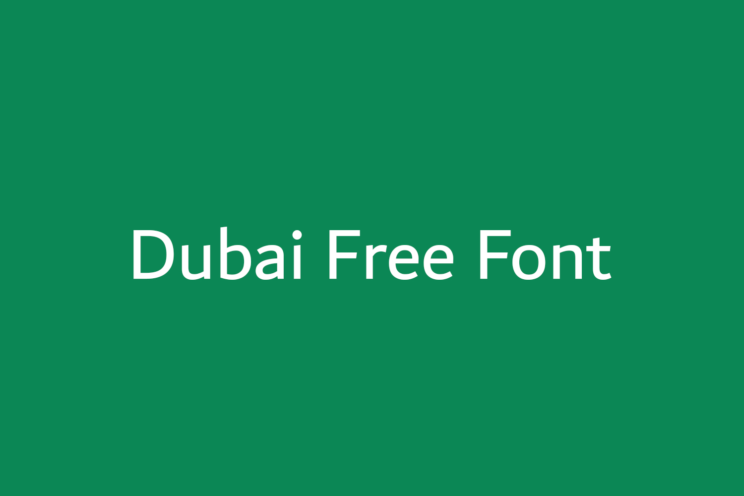 dubai-01 | Fonts Shmonts