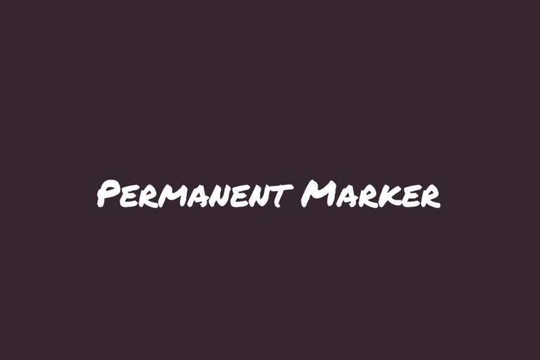 Permanent Marker | Fonts Shmonts