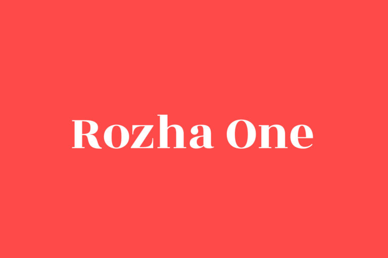 Rozha One | Fonts Shmonts