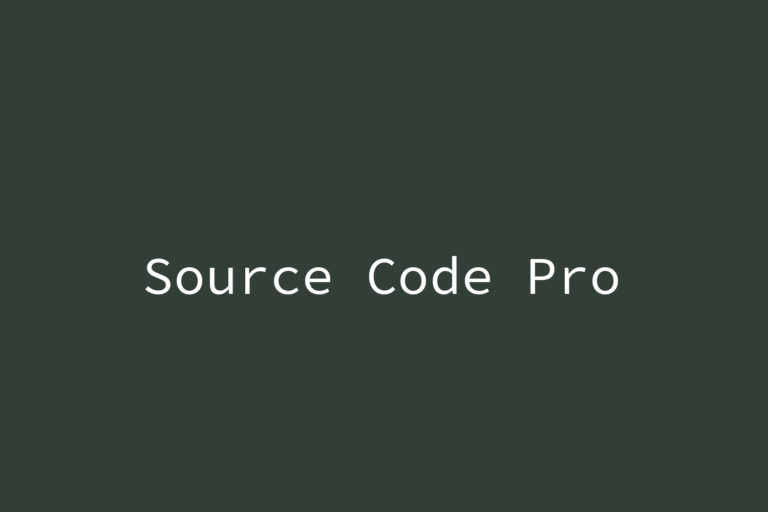 Source Code Pro | Fonts Shmonts