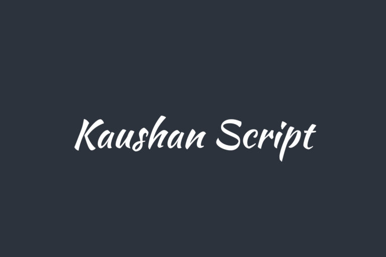 Kaushan Script | Fonts Shmonts