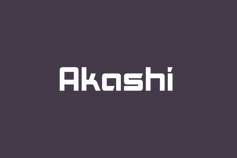 Akashi | Fonts Shmonts
