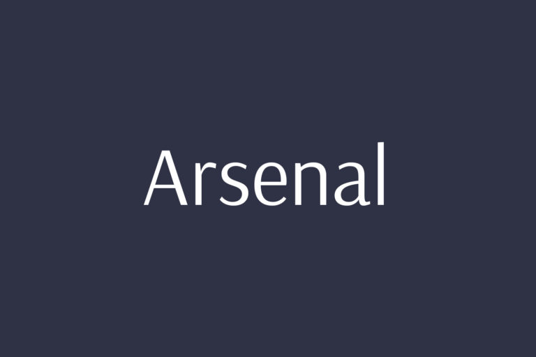 Arsenal | Fonts Shmonts