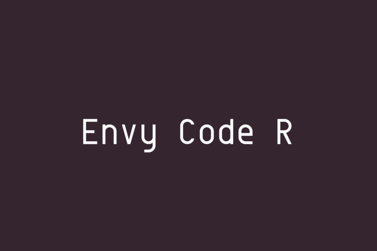 envy-code-r-01 | Fonts Shmonts