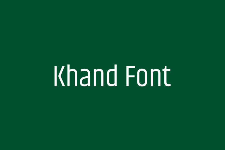 Khand | Fonts Shmonts