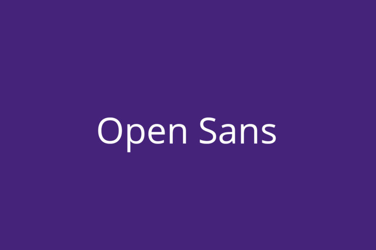 Open Sans | Fonts Shmonts