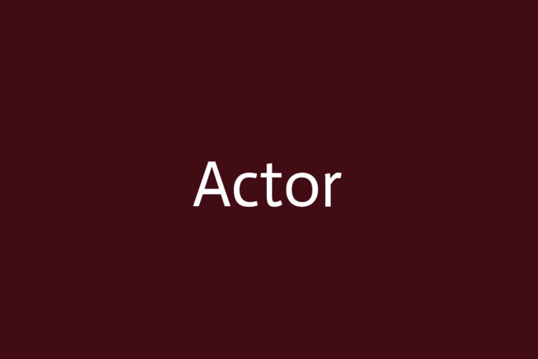 Actor | Fonts Shmonts