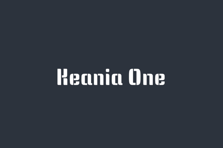 Keania One | Fonts Shmonts