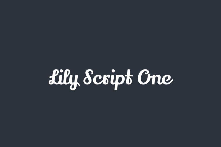 Lily Script One | Fonts Shmonts