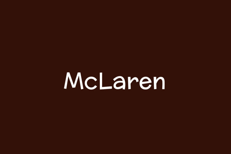 McLaren | Fonts Shmonts