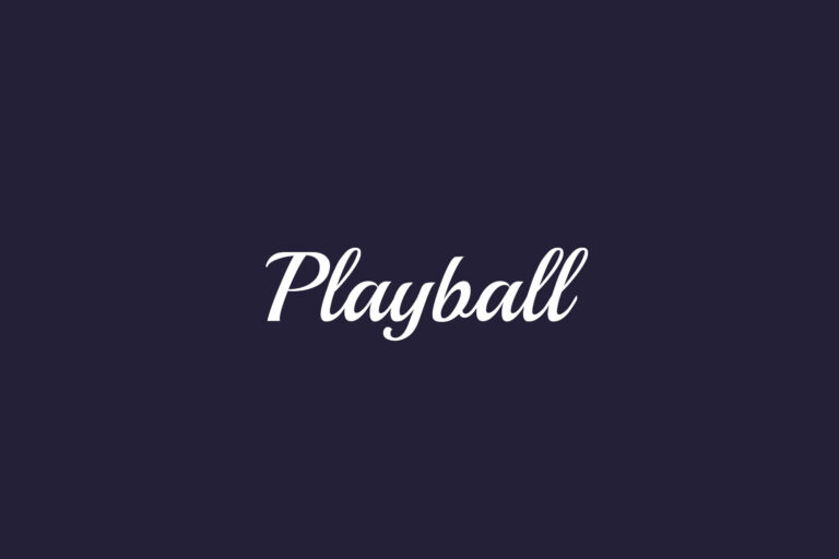 Playball | Fonts Shmonts