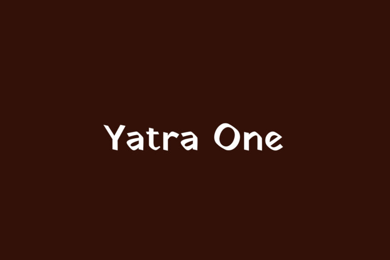 Yatra One | Fonts Shmonts