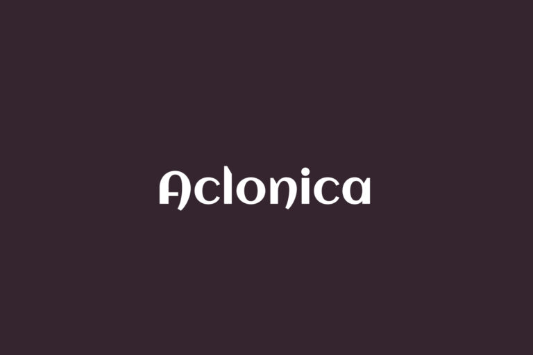 Aclonica | Fonts Shmonts