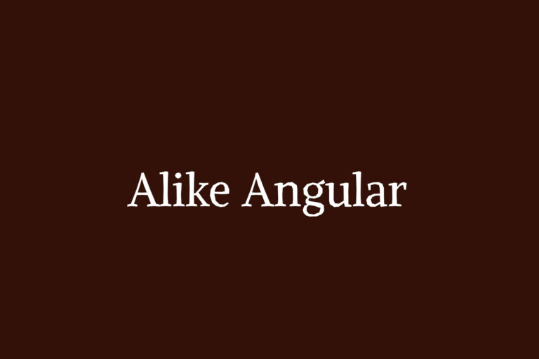 Alike Angular | Fonts Shmonts