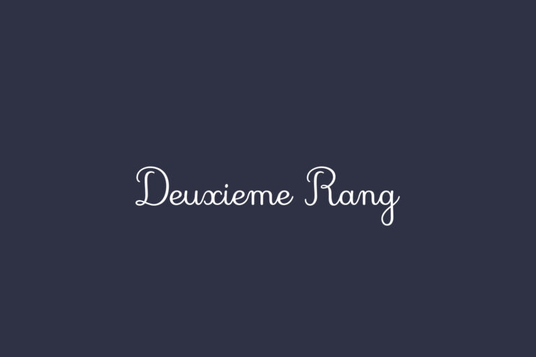 Deuxieme Rang | Fonts Shmonts