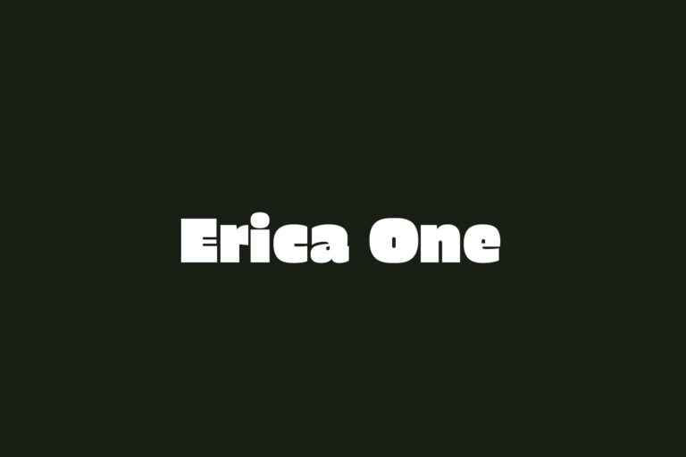 Erica One | Fonts Shmonts