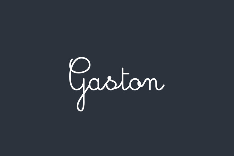 Gaston | Fonts Shmonts