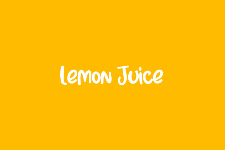 Lemon Juice | Fonts Shmonts