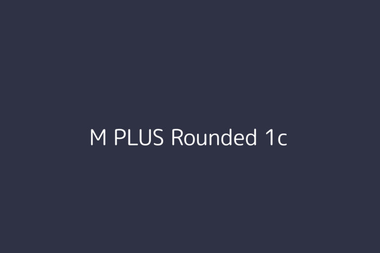M PLUS Rounded 1c | Fonts Shmonts