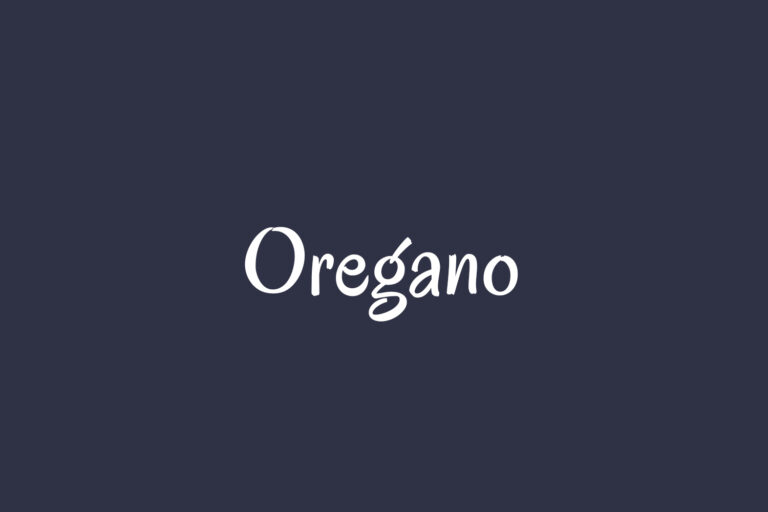Oregano | Fonts Shmonts