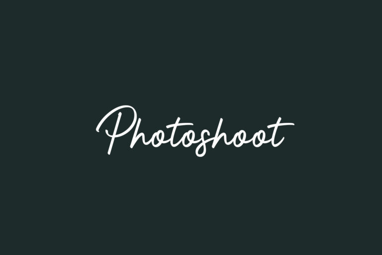 Photoshoot | Fonts Shmonts