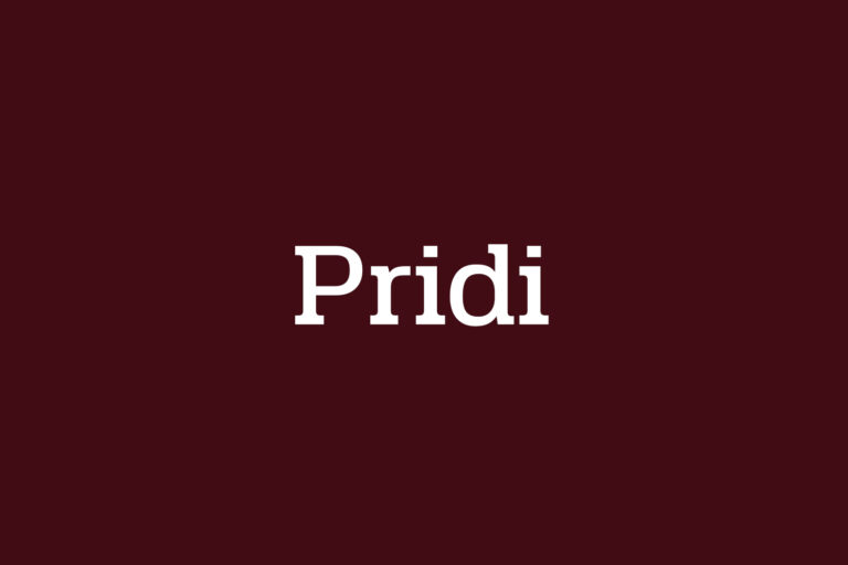 Pridi | Fonts Shmonts