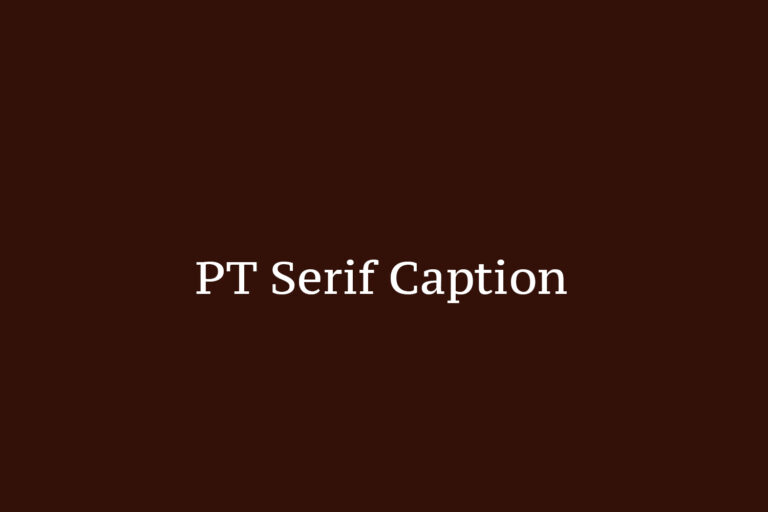 PT Serif Caption | Fonts Shmonts