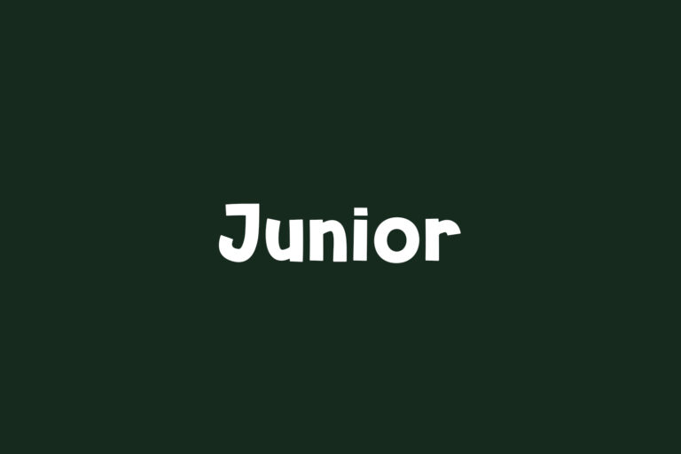 Junior | Fonts Shmonts