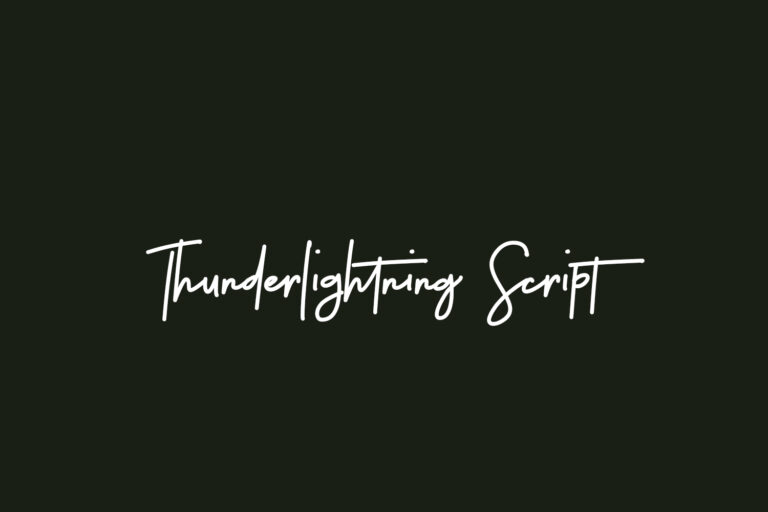 Thunderlightning Script | Fonts Shmonts