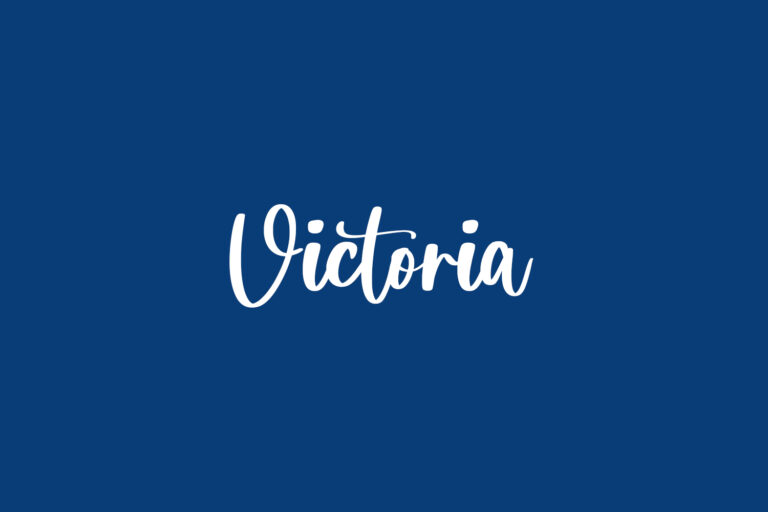 Victoria | Fonts Shmonts