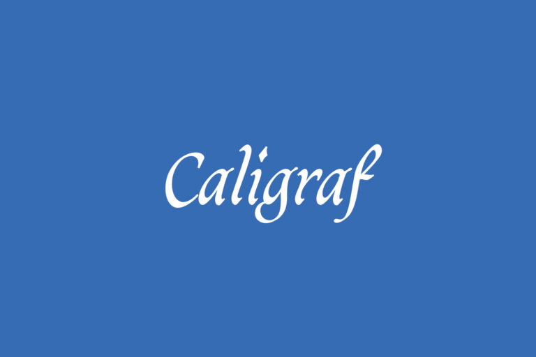Caligraf | Fonts Shmonts