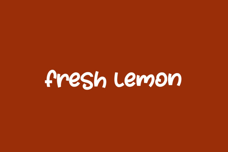 Fresh Lemon | Fonts Shmonts