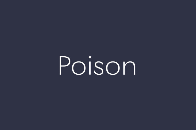 Poison | Fonts Shmonts