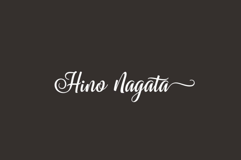 Hino Nagata | Fonts Shmonts