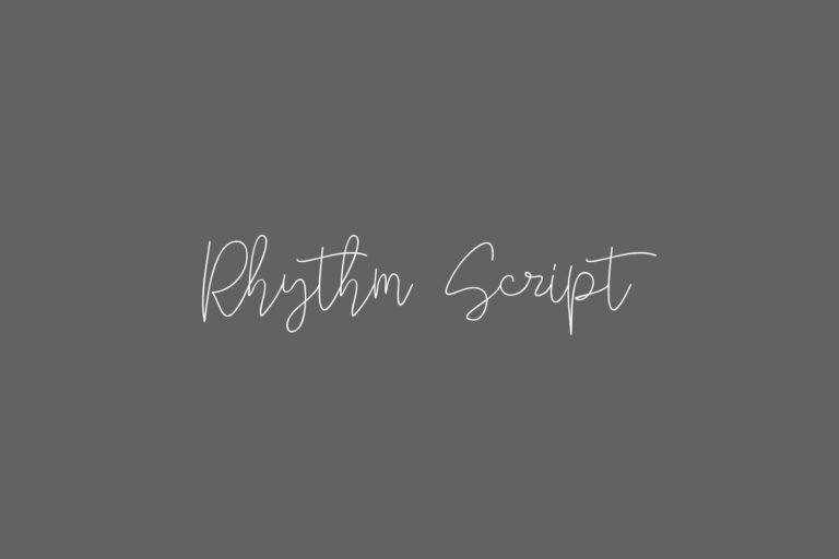 rhythm-script-free-font-01 | Fonts Shmonts